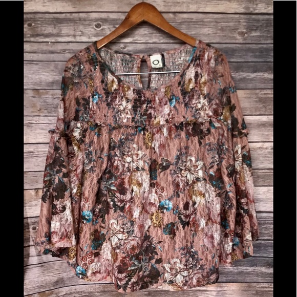 Anthropologie | Tops | Akemi Kin Juno Floral Smocked Top | Poshmark